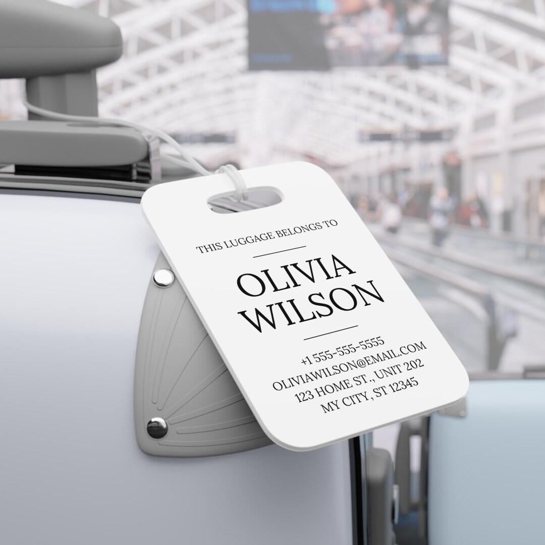 Personalized Luggage Tags for Travel Custom Travel Accessories ...
