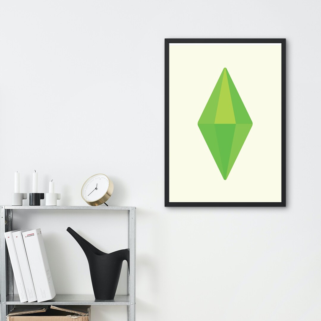 Plumbob Sims Poster - Instant Digital Download Minimalist Gamer Gaming ...