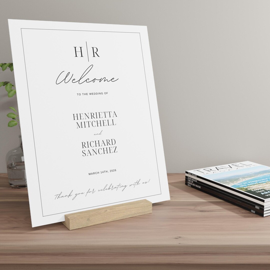 Wedding Gallery Board Sign, Custom Welcome Sign for Wedding Reception ...