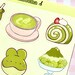 Matcha Sticker Sheet Matcha Food Drink Stickers Kawaii Stickers Cute ...