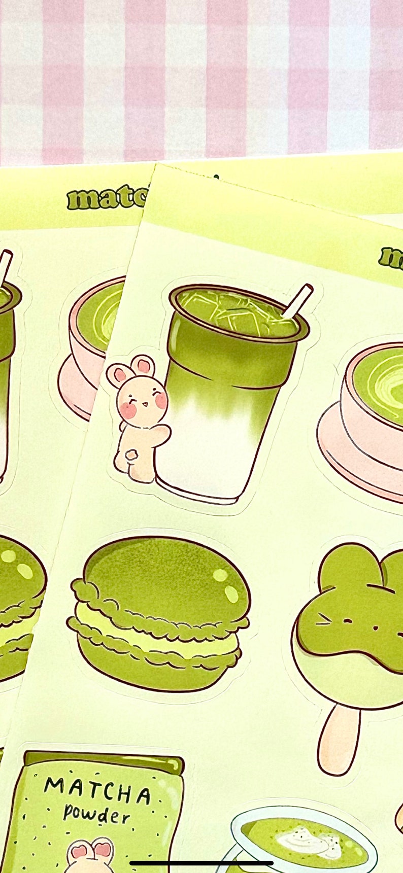 Matcha Sticker Sheet Matcha Food Drink Stickers Kawaii Stickers Cute ...