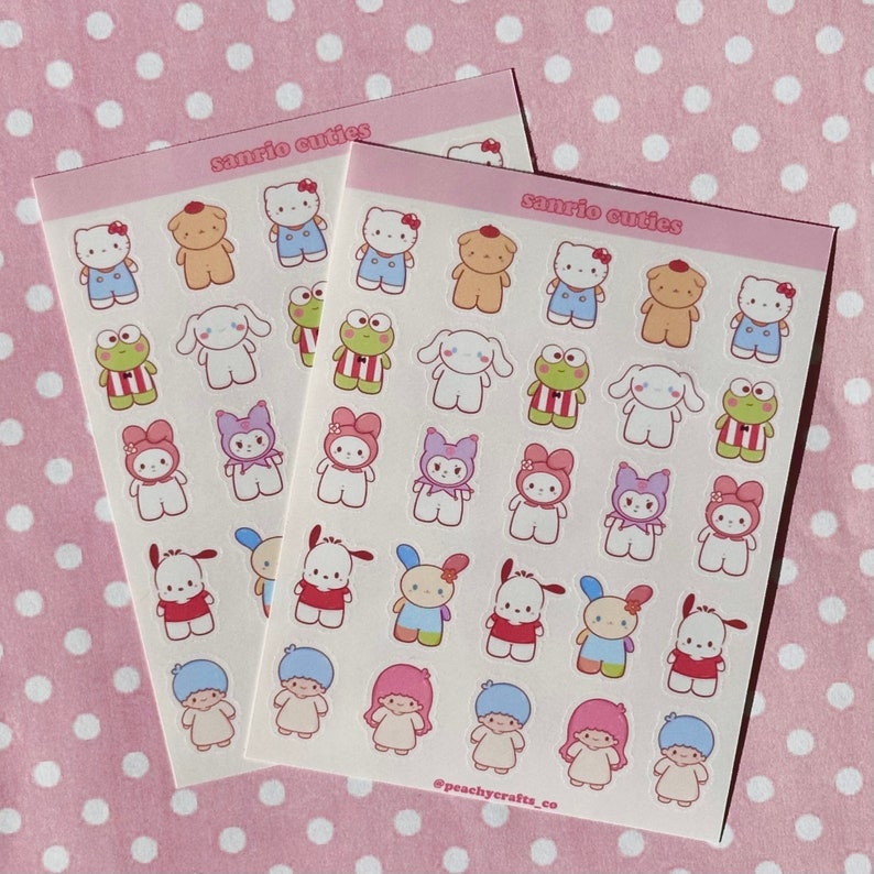 Sanrio Cuties Sticker Sheet Sanrio Stickers Kawaii - Etsy