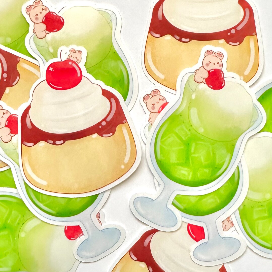 Melon Soda Sticker Drink Sticker Cute Dessert Sticker Cute Sticker ...