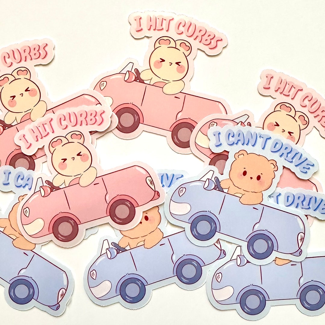 Funny Car Stickers Cute Bunny Sticker Cute Bear Sticker Cute Car Meme ...