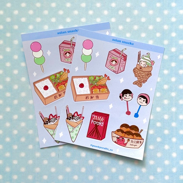Japanese Snack Stickers - Etsy