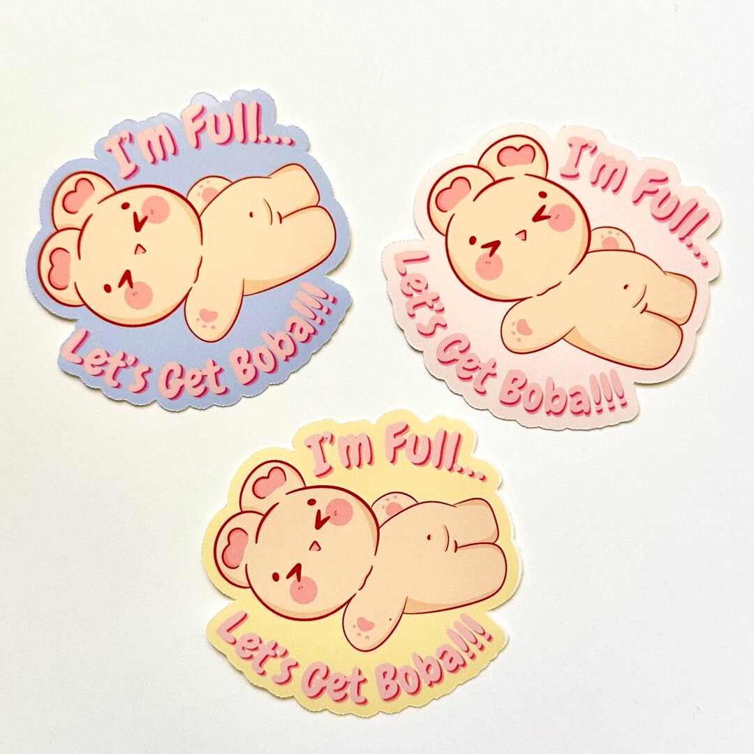 Bunny Boba Sticker Cute Bunny Sticker Cute Boba Sticker Cute Boba Meme ...