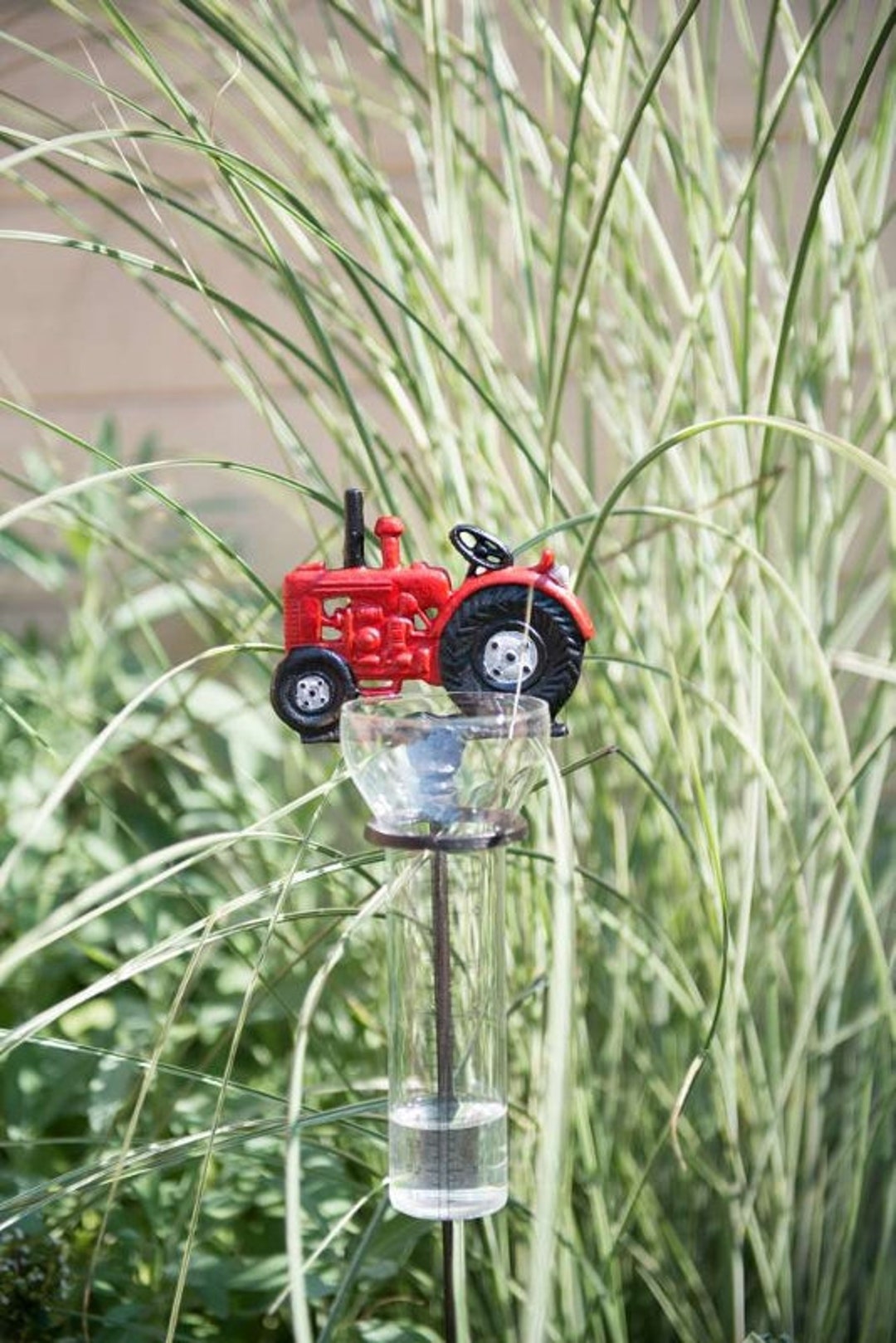 Tractor Rain Gauge Tractor Rain Gauge Made of Cast Iron on a Pole ...