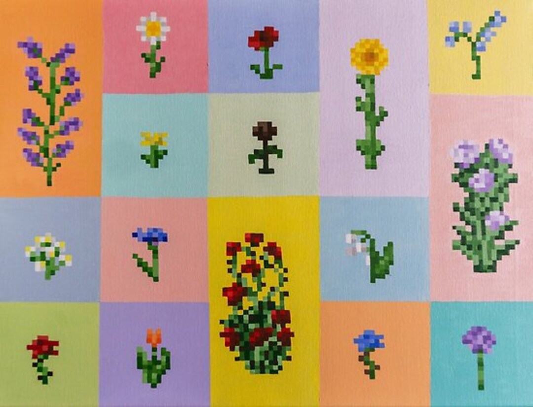 Minecraft Flowers - Etsy