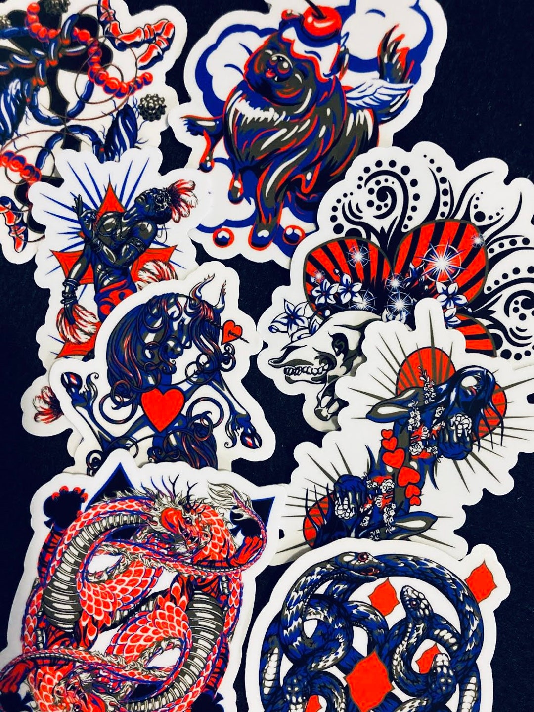 1 Art Playing Card Sticker - Etsy