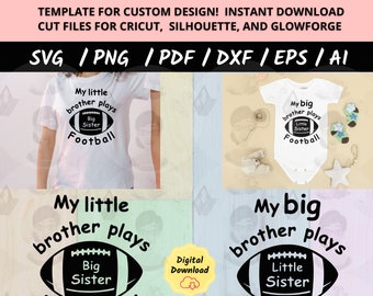 Football Family SVG Cut Files for Cricut Silhouette and | Etsy