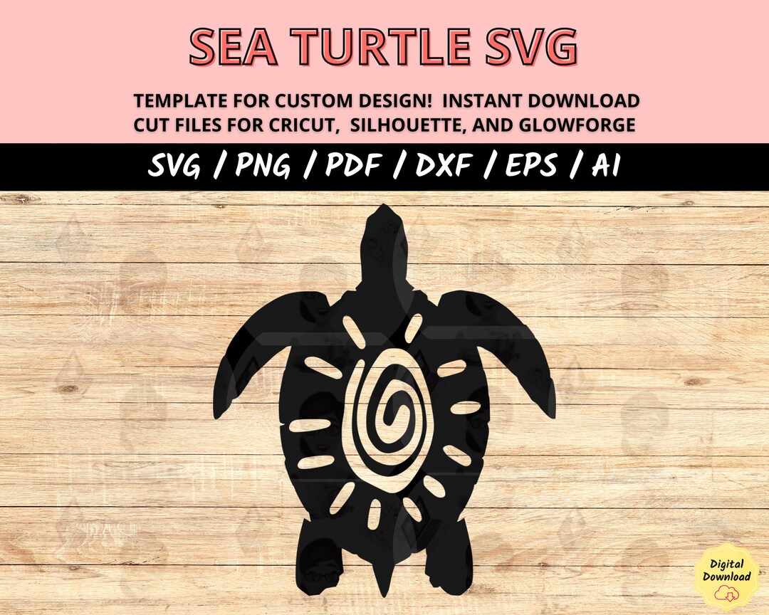 Sea Turtle SVG: Island Tortoise Laser Cut File (digital Download) - Etsy