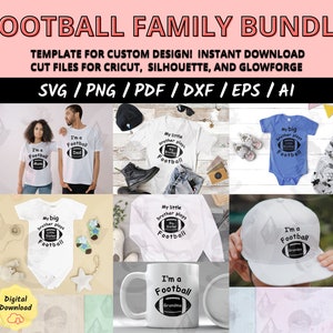 Football Family SVG Cut Files for Cricut, Silhouette, and Glowforge ...