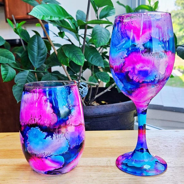 Spring Wine Glasses - Etsy