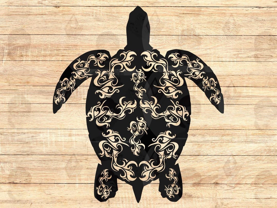 Nautical Sea Turtle SVG, Island Tortoise DXF, Laser Cut File - Etsy