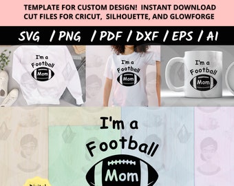Football Family SVG Cut Files for Cricut Silhouette and | Etsy