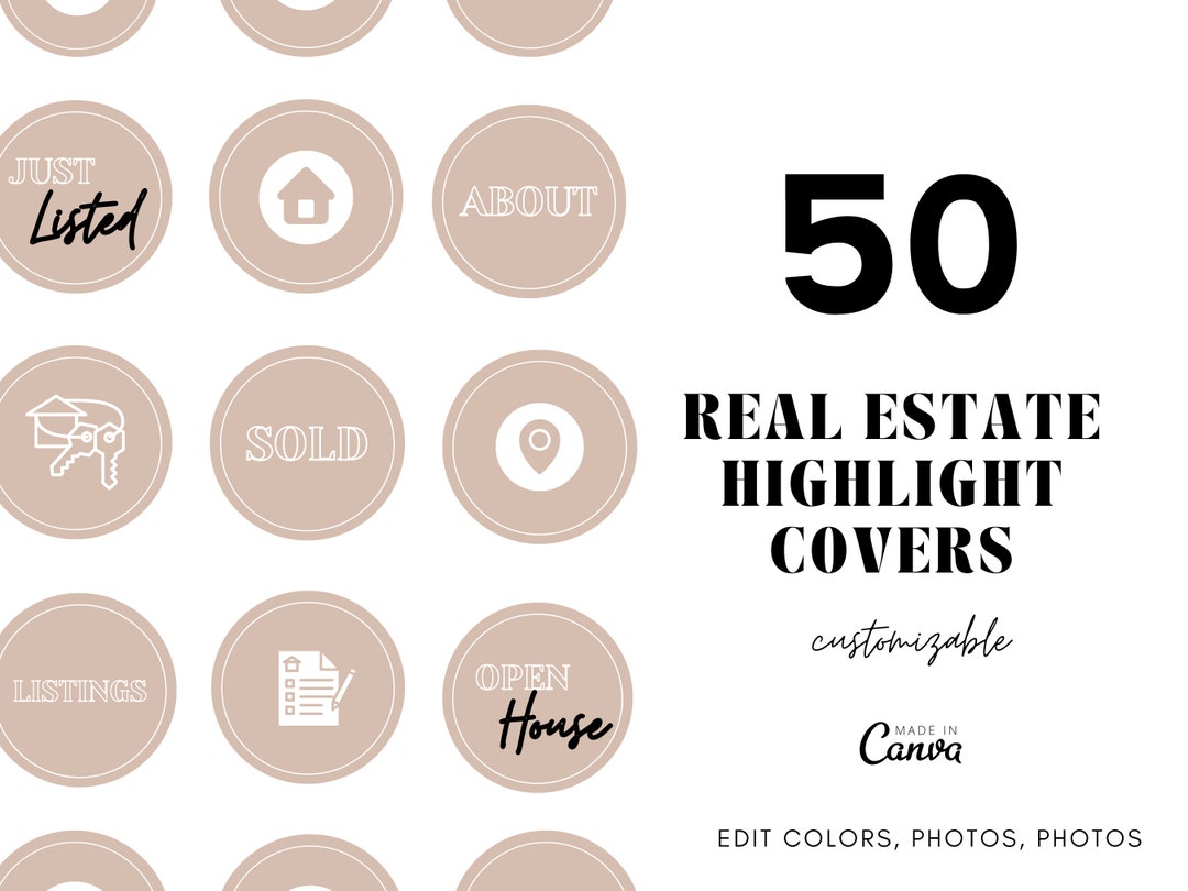 50 Real Estate Highlight Covers | Neutral Highlight Covers | Realtor ...