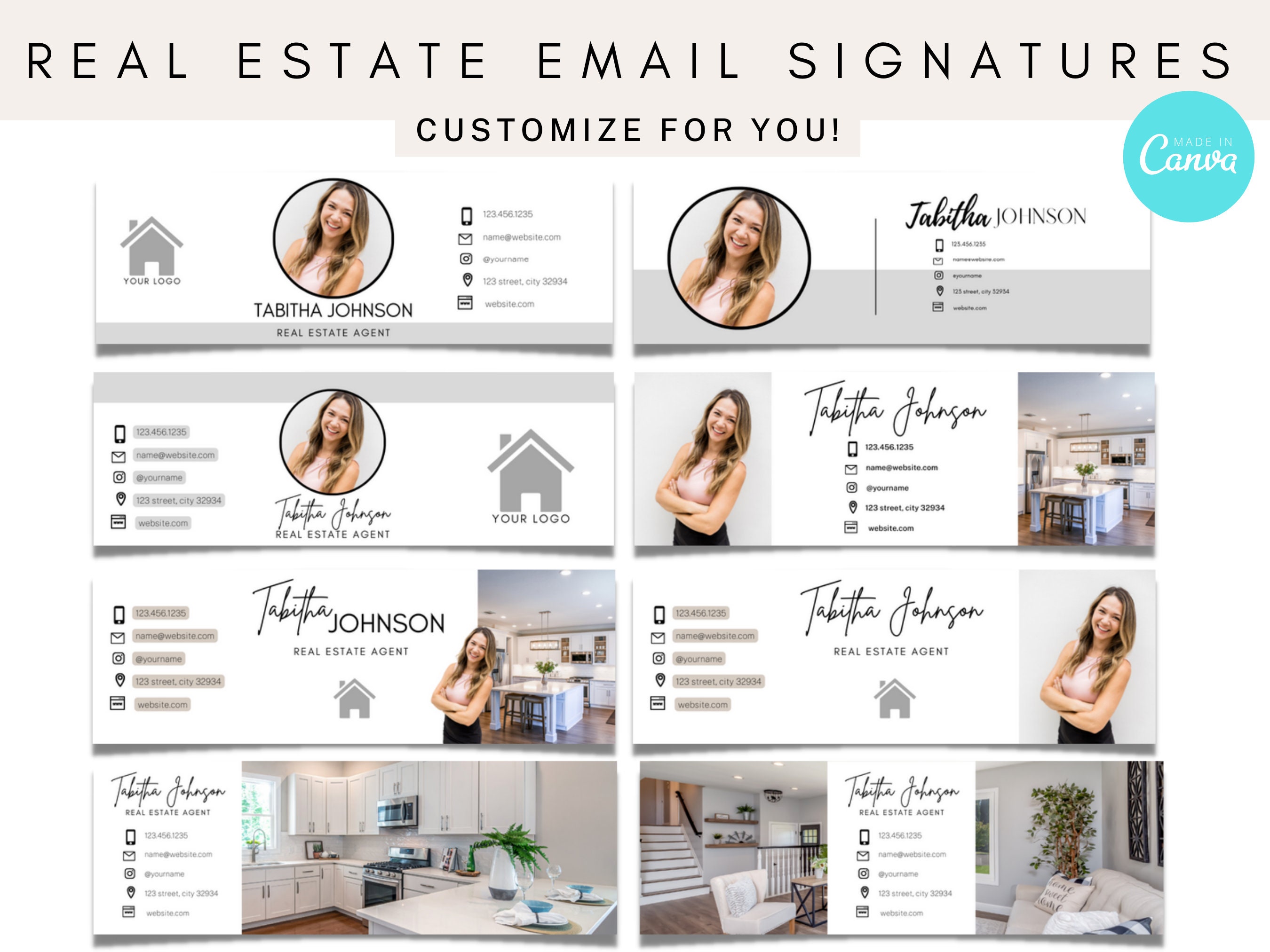 Email Signature Template for Real Estate Agents | Signature Logo ...