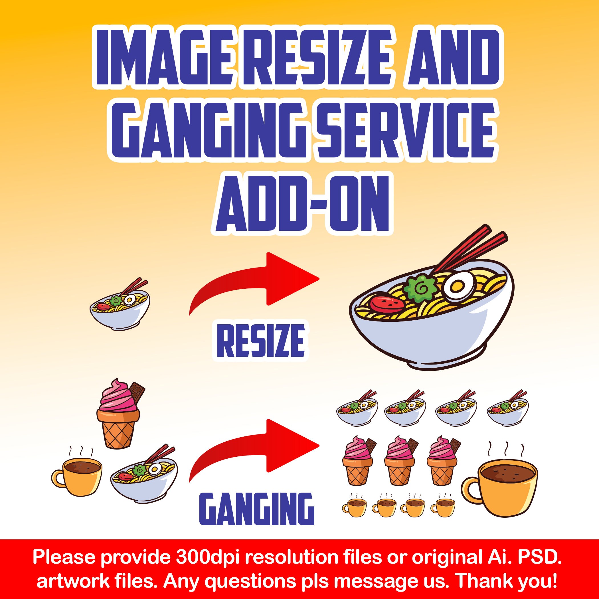 Resizing and Ganging Services - Etsy