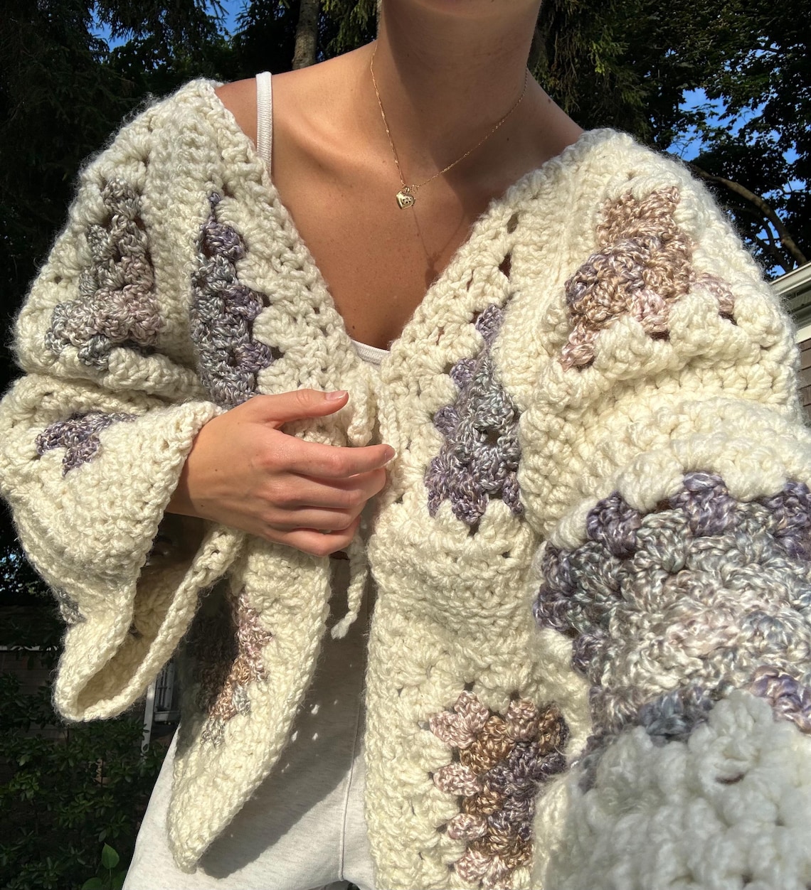Oversized Granny Square Cardigan - Etsy