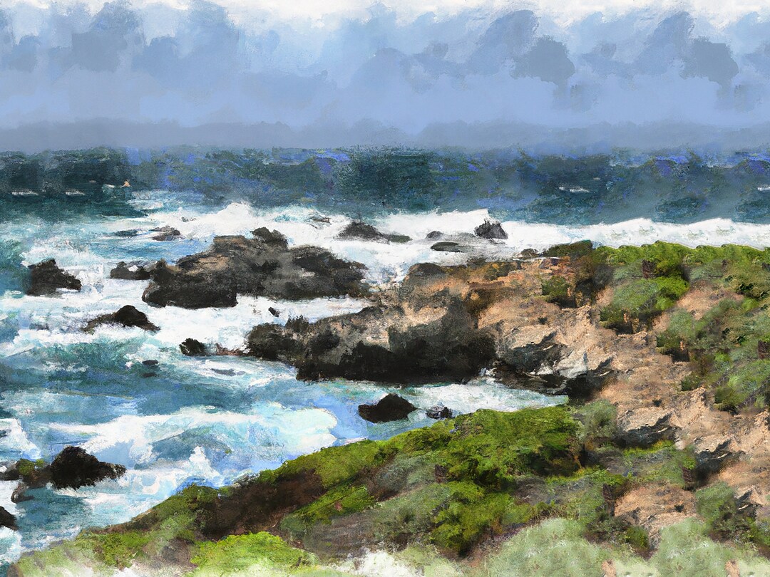 California Coast | DIGITAL DOWNLOAD | Ocean Scene Print, Wall Art ...