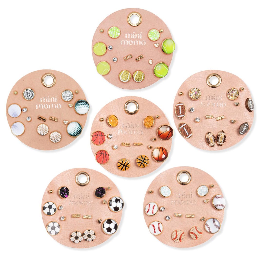 Sports Earring Set for Women Multi Pairs Assorted Multipack - Girl's ...