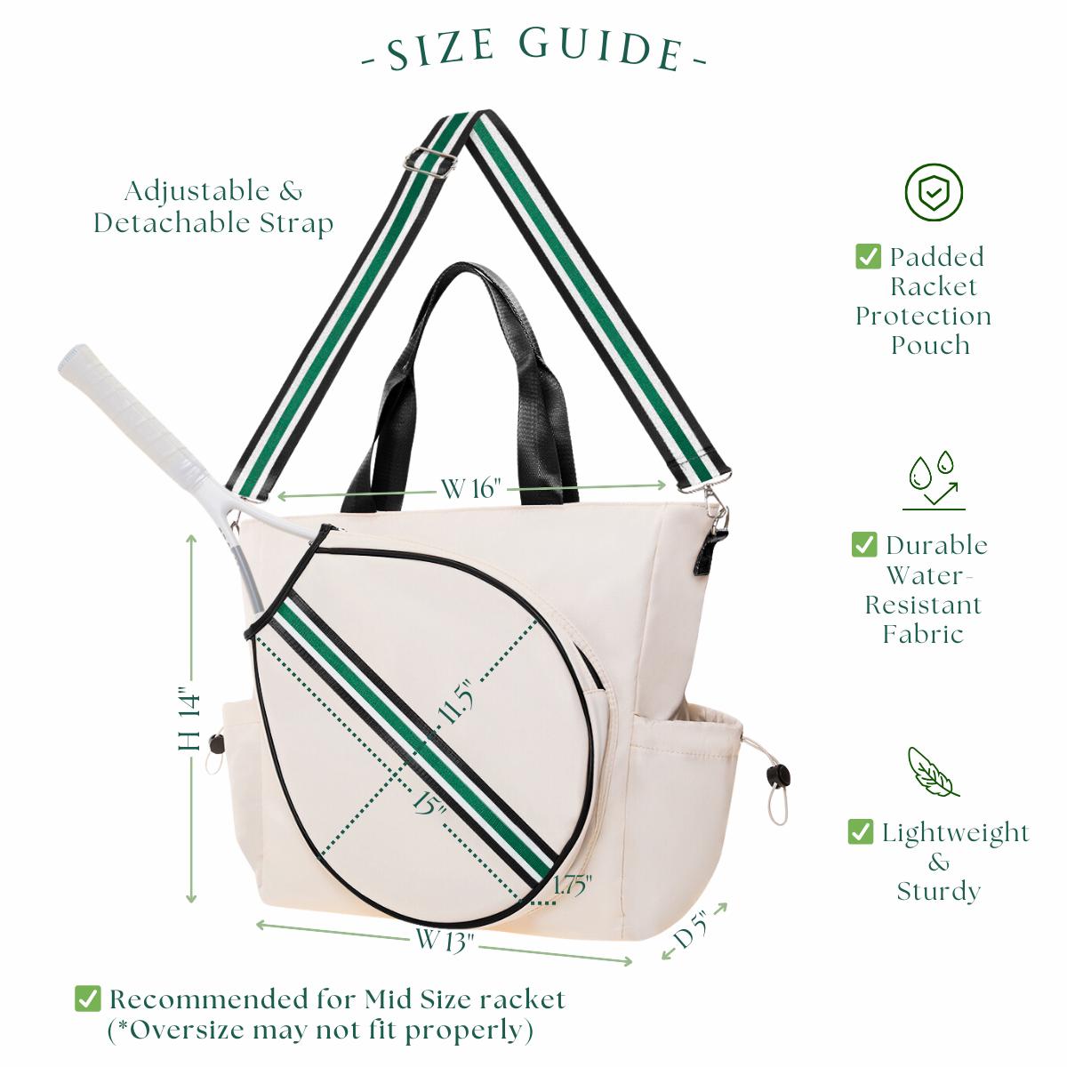 Tennis Bag Racket Tote Sports Racquet Bag - Tennis Backpack for Women ...