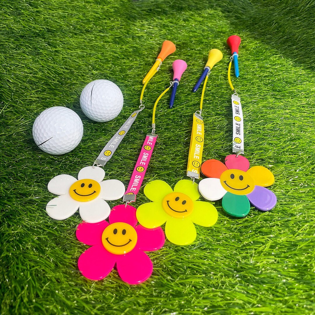 Golf Tees Hanger Accessories Smiley Flower - Etsy