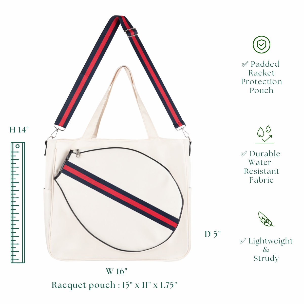 Tennis Bag Racket Tote Sports Racquet Bag Tennis Bags for Women, Unisex ...