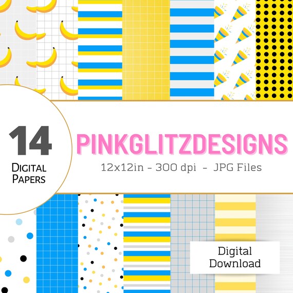 MINIONS Digital Paper Minions Scrapbook Paper Minions - Etsy