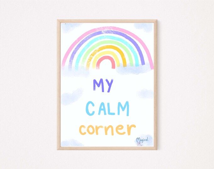 Calm Corner Posters Classroom Wall Children's Wall Art Bedroom Playroom ...