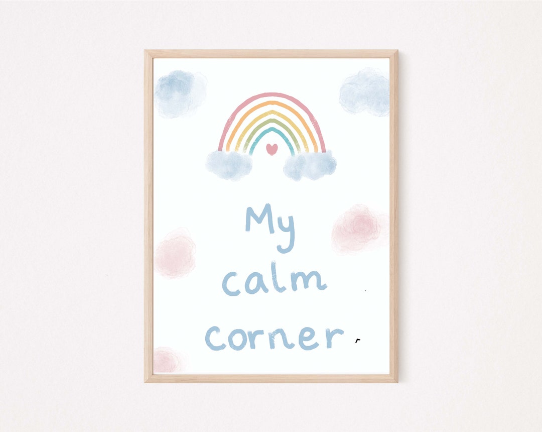 Kids Bedroom Mindfulness Poster Emotional Regulation for Toddlers and ...