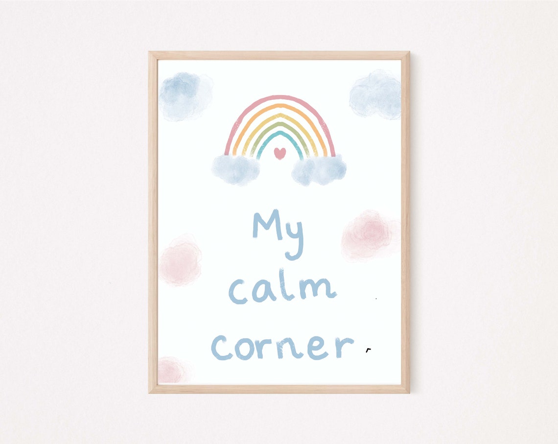 Calm Corner Poster: Kids Emotional Regulation, Homeschool Decor ...