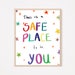 Safe Place Wall Art Classroom Decor Children's Room Decor Calming ...