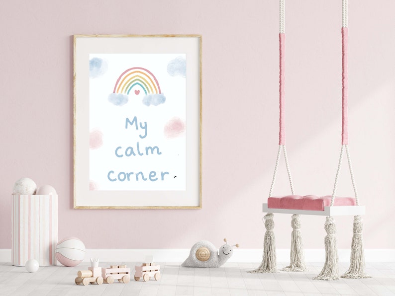 Kids Bedroom Mindfulness Poster Emotional Regulation for Toddlers and ...