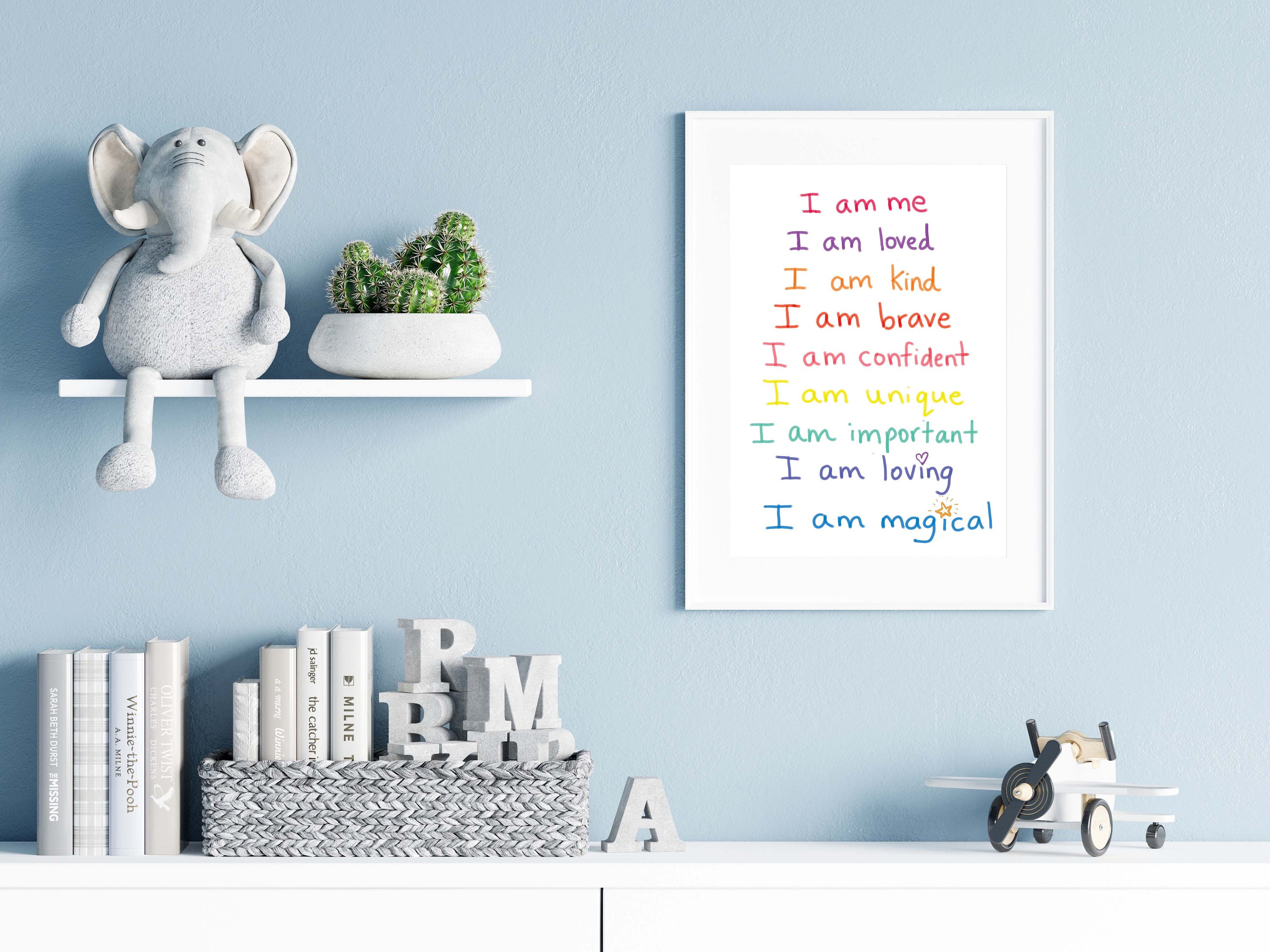 Positive Affirmations Classroom Motivational Poster for Kids Growth ...