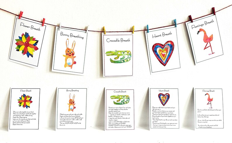 Breathing Cards for Kids- Mindfulness and Calm Corner Tools for ...