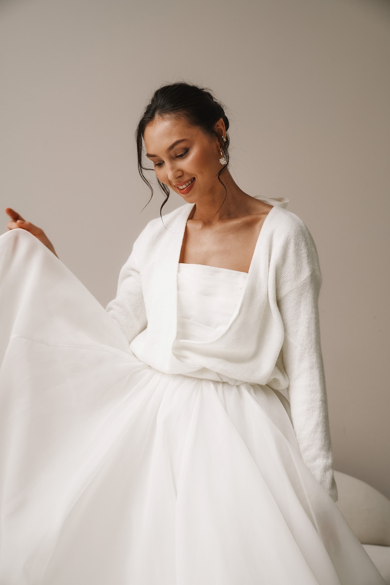 Wedding Cover Up: Knitted Evening Bridal Sweater for Modern bride ...