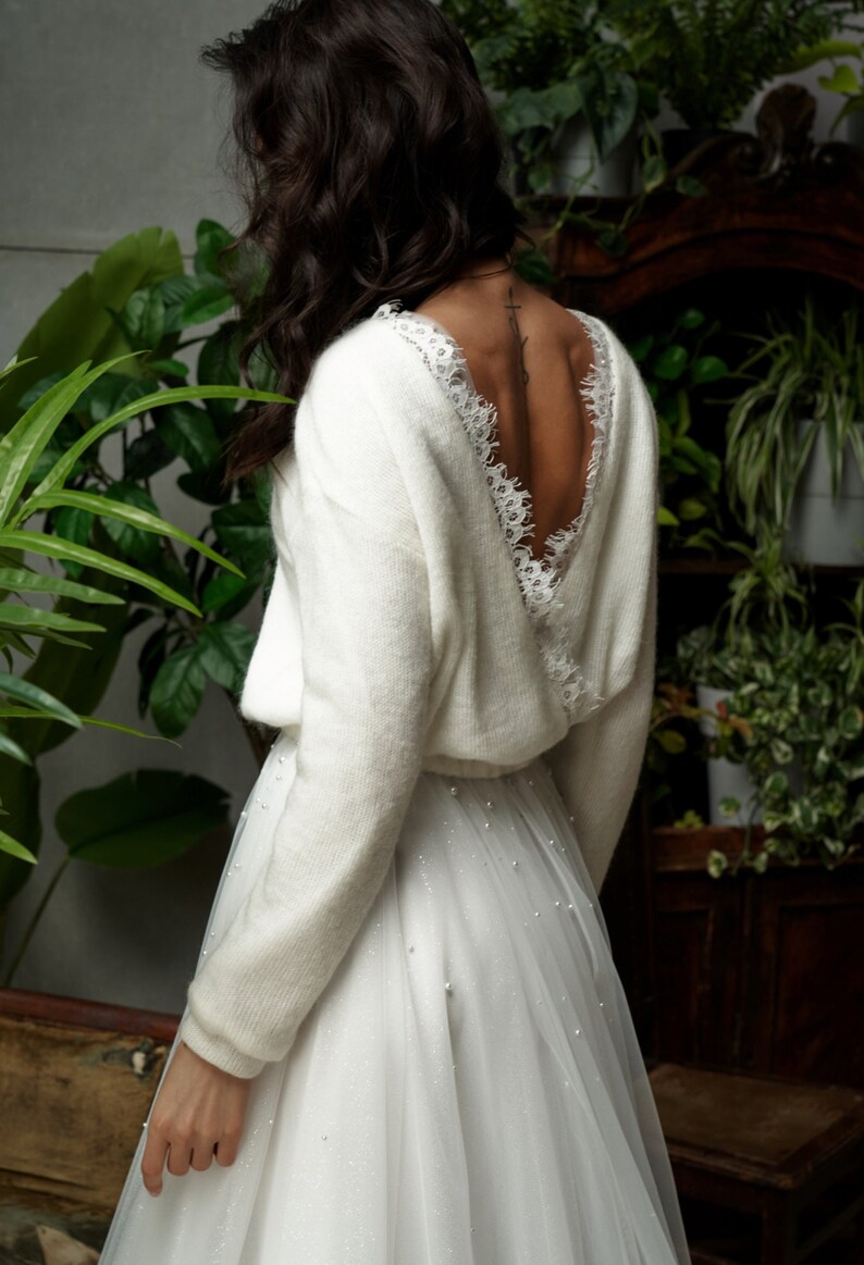 Bride & Bridesmaids Lace Bridal Sweater: Bridal Jacket for White and ...
