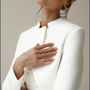 Bridal Jacket Bridal Coat White Jacket for Bride Wedding - Etsy