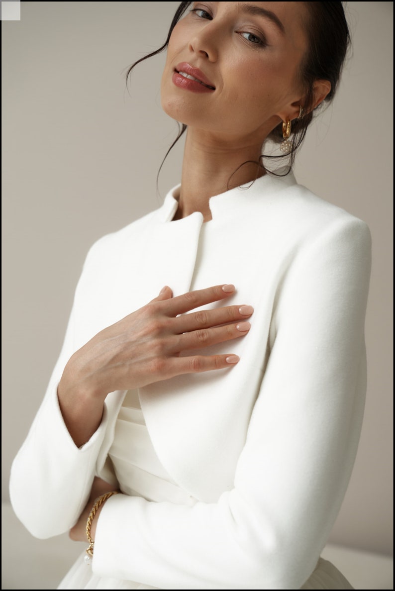Bridal Jacket Bridal Coat White Jacket for Bride Wedding - Etsy