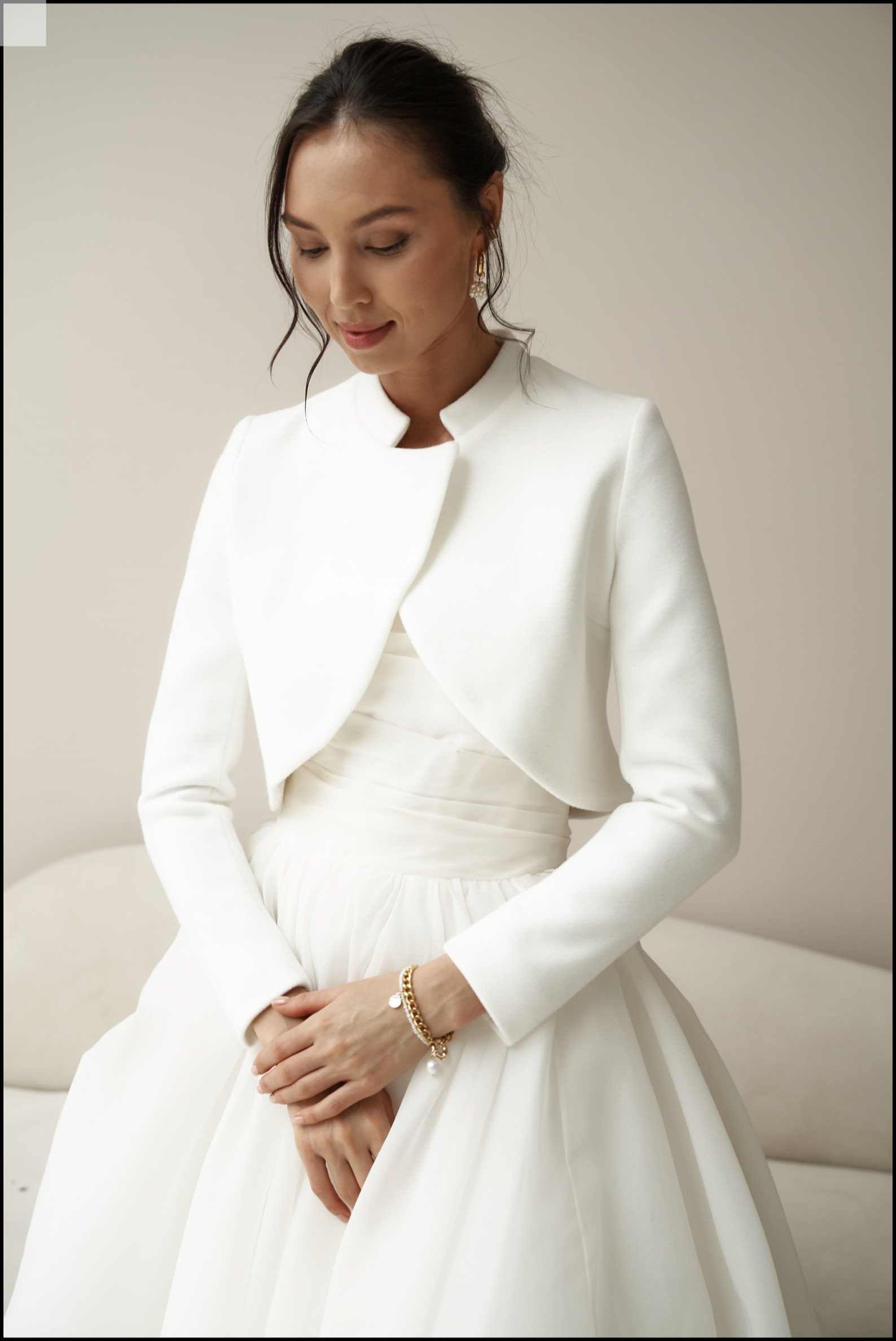 Bridal Jacket Bridal Coat White Jacket for Bride Wedding - Etsy