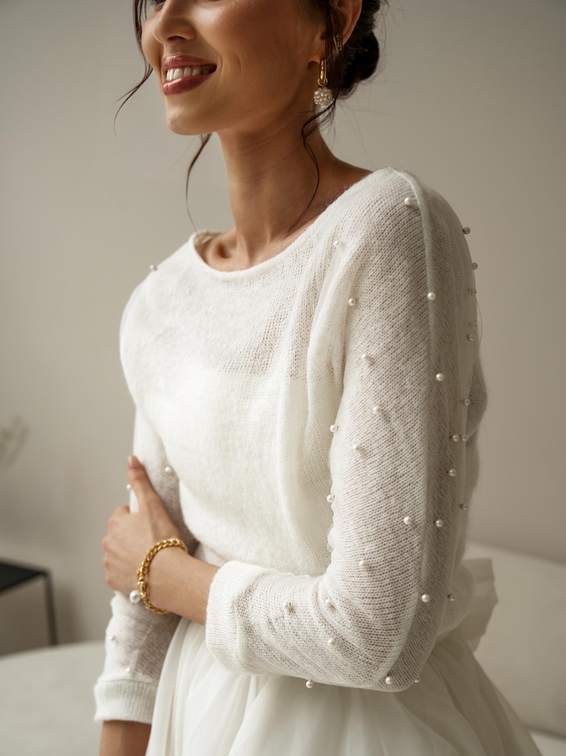 Wedding Shrug Sweater, Bridal Bolero Cover Up, Gift for Bride, Bardot ...