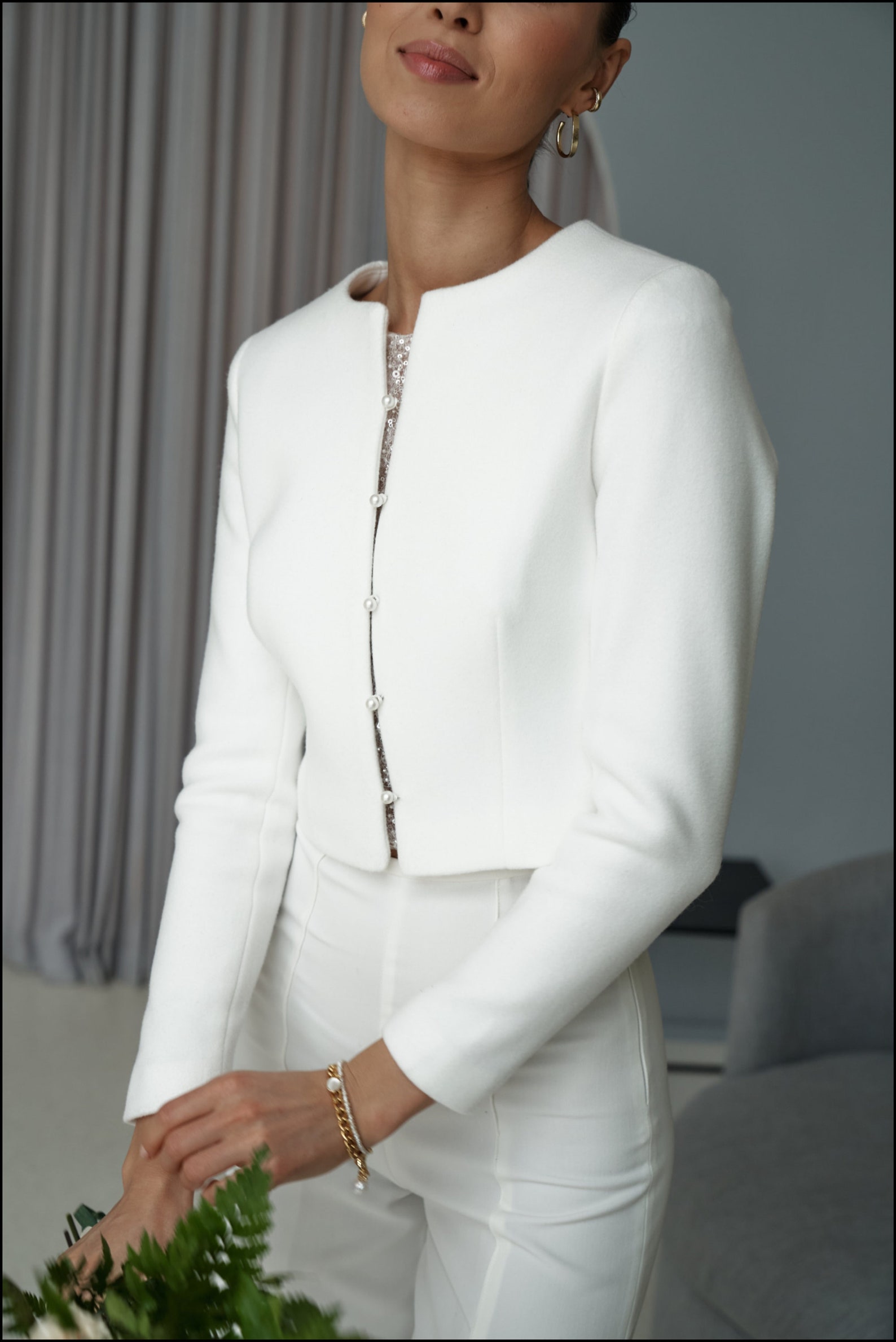 Wedding Wool Jacket Bridal Coat With Cashmere Ivory Bolero - Etsy