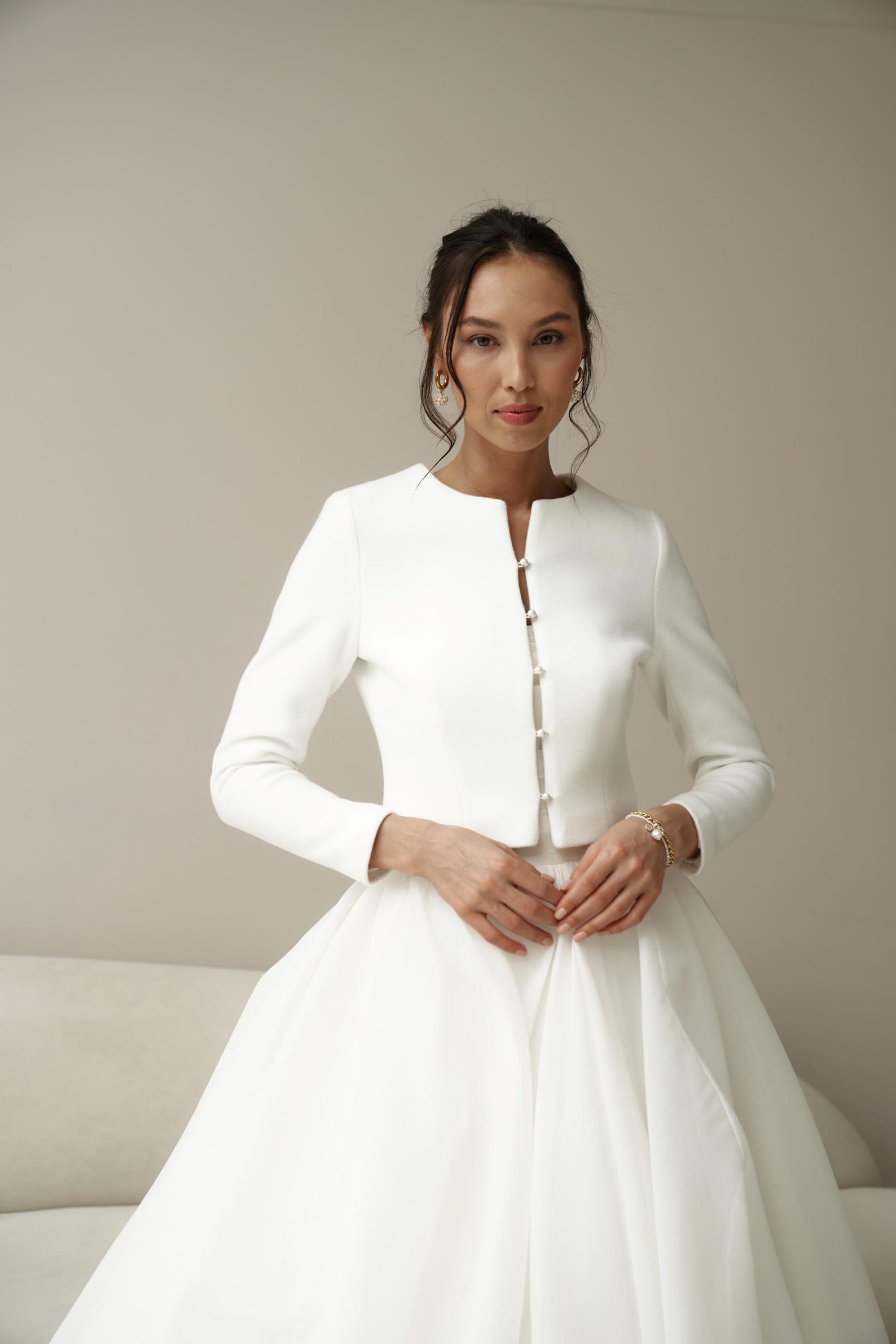 Bridal Dress Topper Wedding Jacket Alpaca Shrug Wedding Wool Cape ...