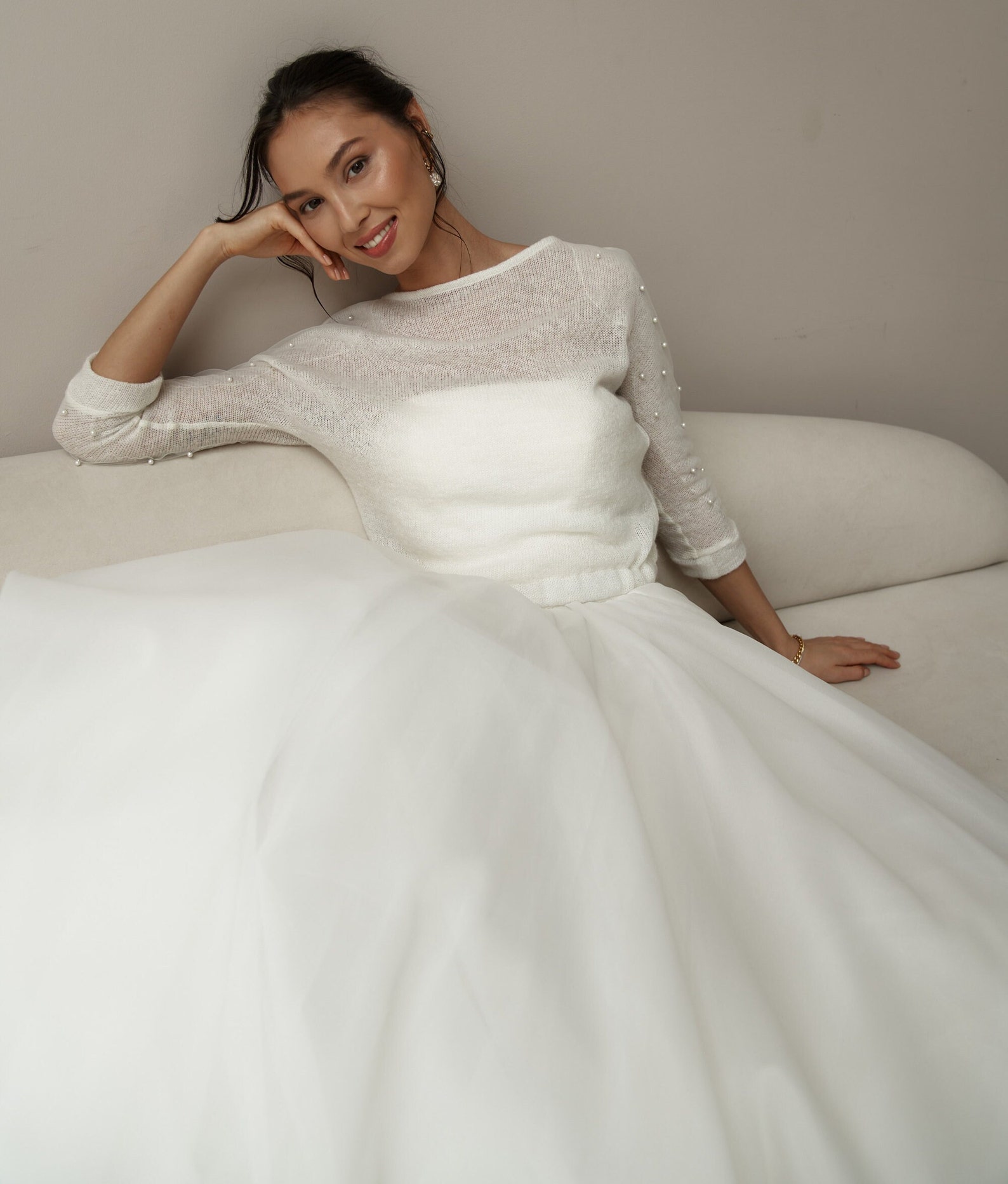 Bridal Jacket Bridal Sweater Boho Bride Knit Sweater With - Etsy