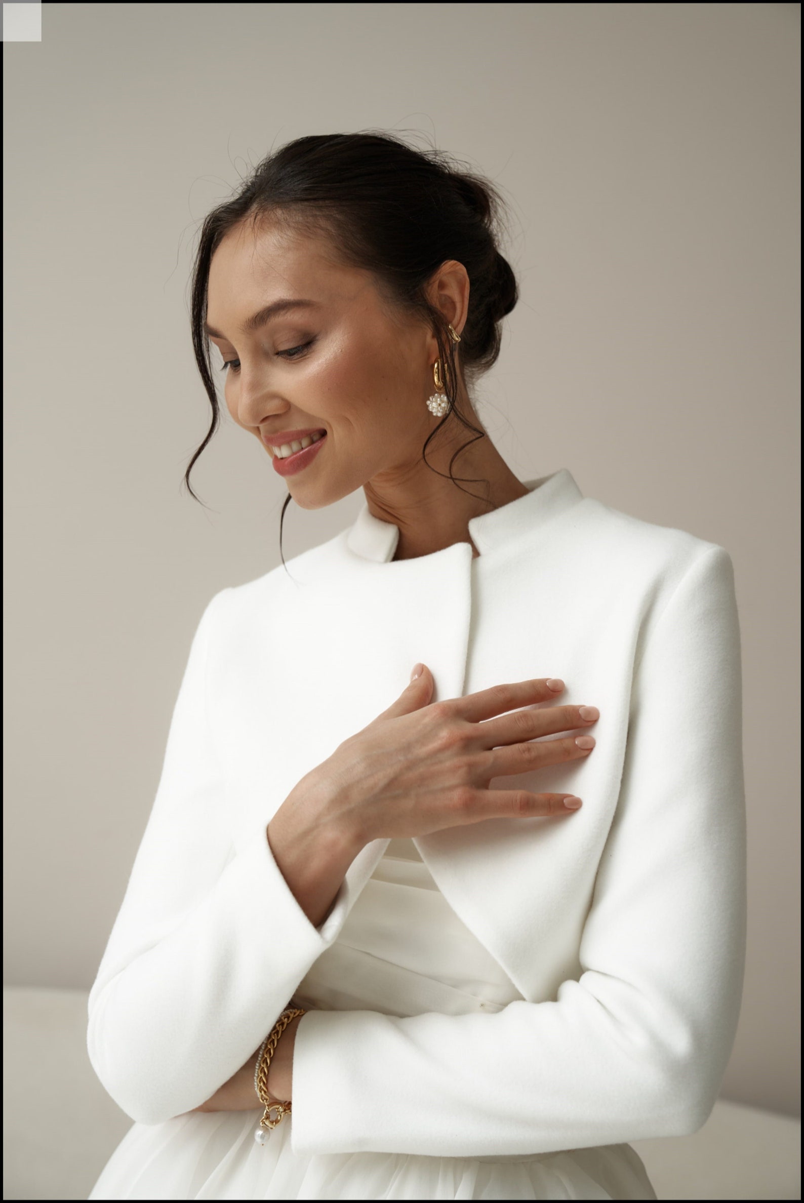 Bridal Jacket Bridal Coat White Jacket for Bride Wedding - Etsy