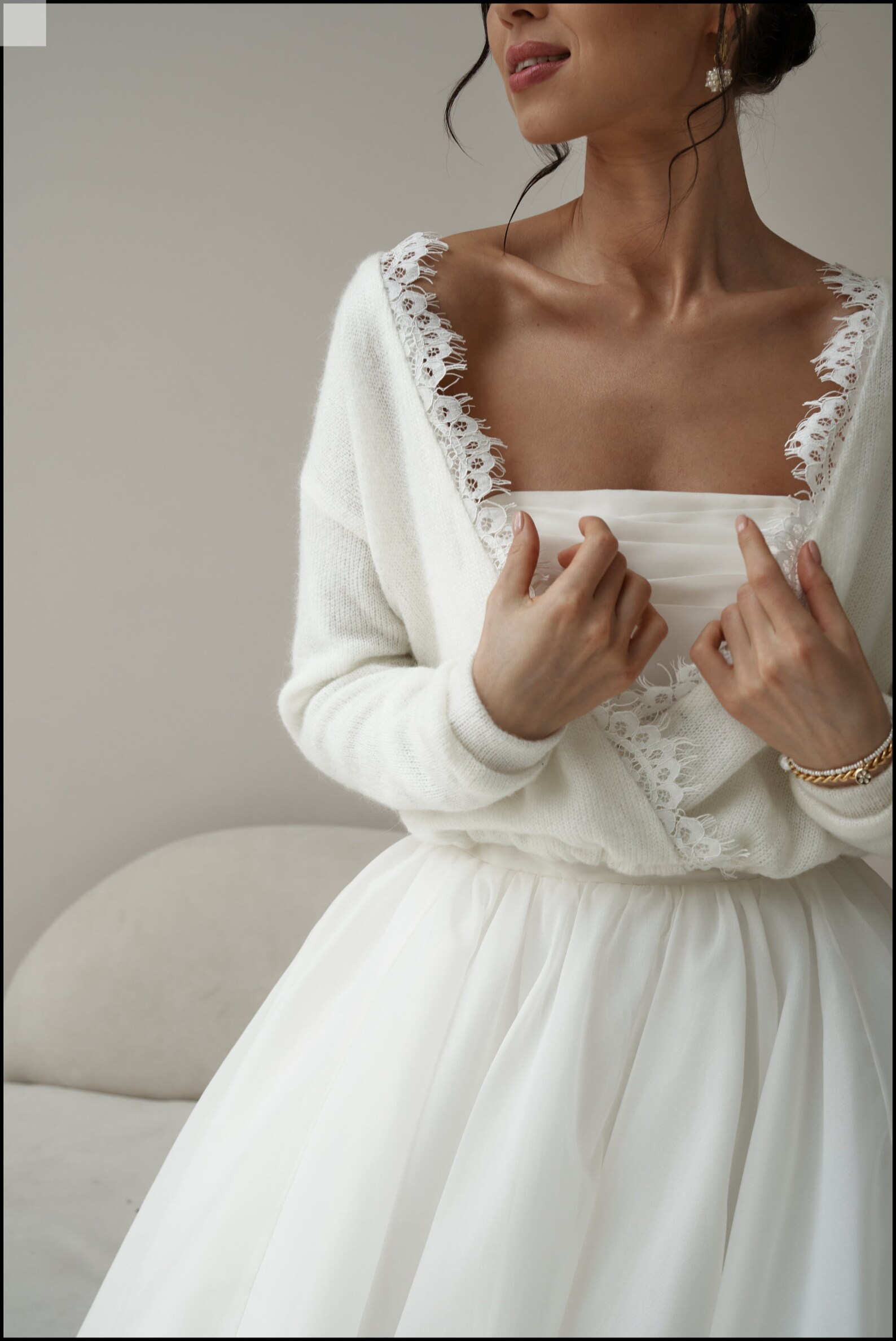 Bridal Sweater Modern Bride Wedding Top Ivoy Sweater With - Etsy