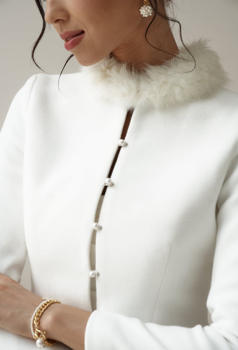 Winter Bridal Jacket, Coat for Wedding, Ivory Wedding Jacket, Cover for ...