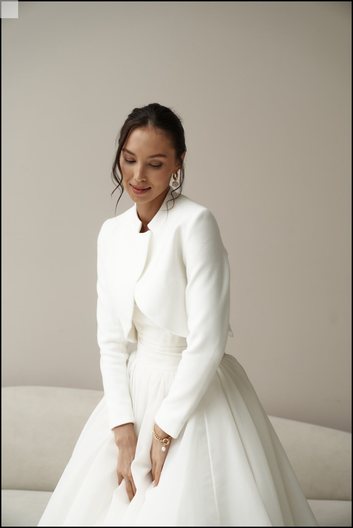 Bridal Jacket Bridal Coat White Jacket for Bride Wedding - Etsy