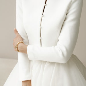 Wedding White Bridal Jacket. Premium Warm Dress Topper for Wedding ...